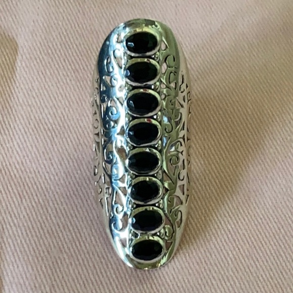 Jewelry | Authentic Sterling Silver Bold Onyx Ring | Poshmark